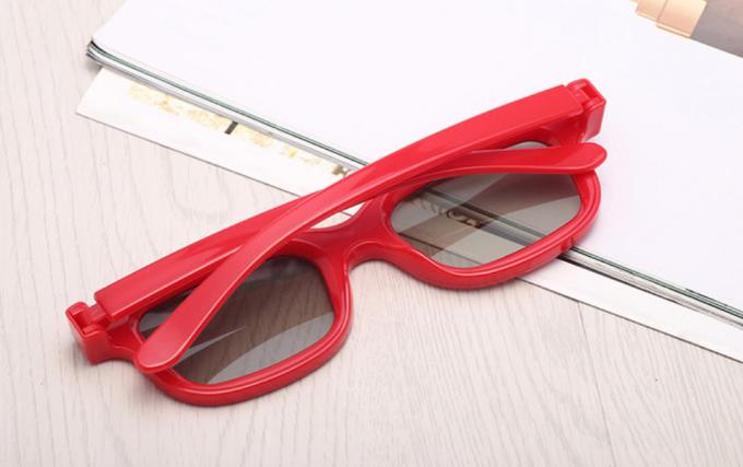 3D Polarized red glasses for cinema or TV